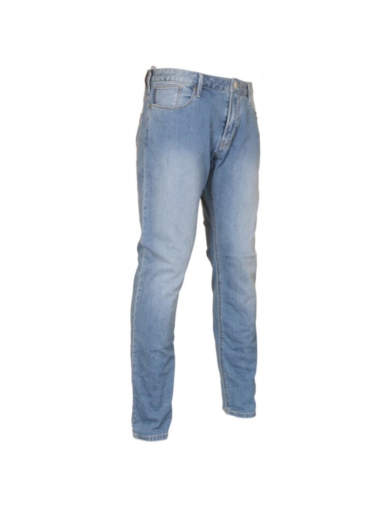 Jeans da uomo armani lavaggio chiaro slim fit aderente sulla gamba