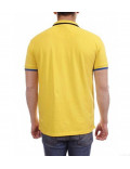 polo invicta uomo manica corta giallo con riga sul collo cotone